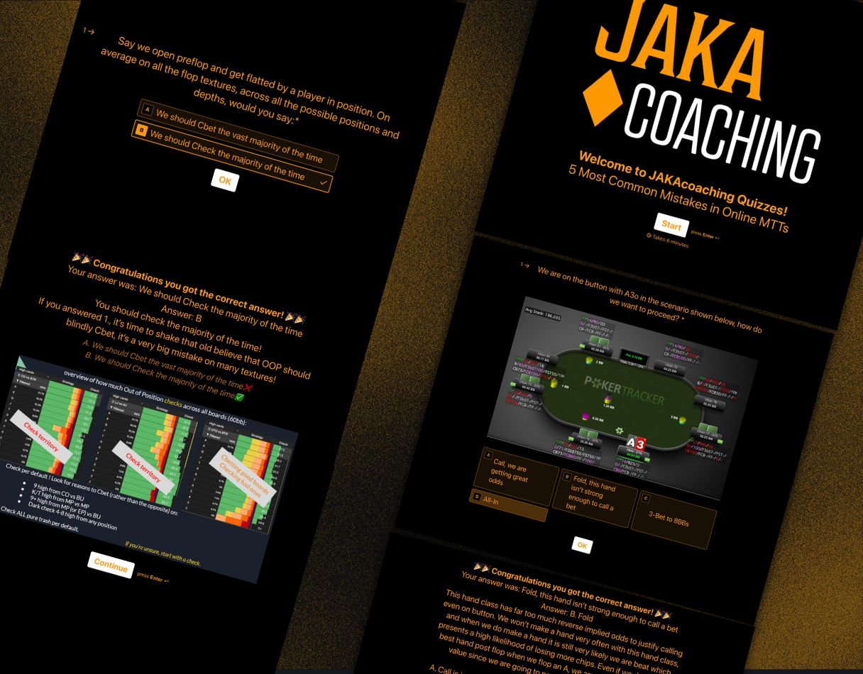 JAKACoaching | Master Tournament Poker With A Proven Training System